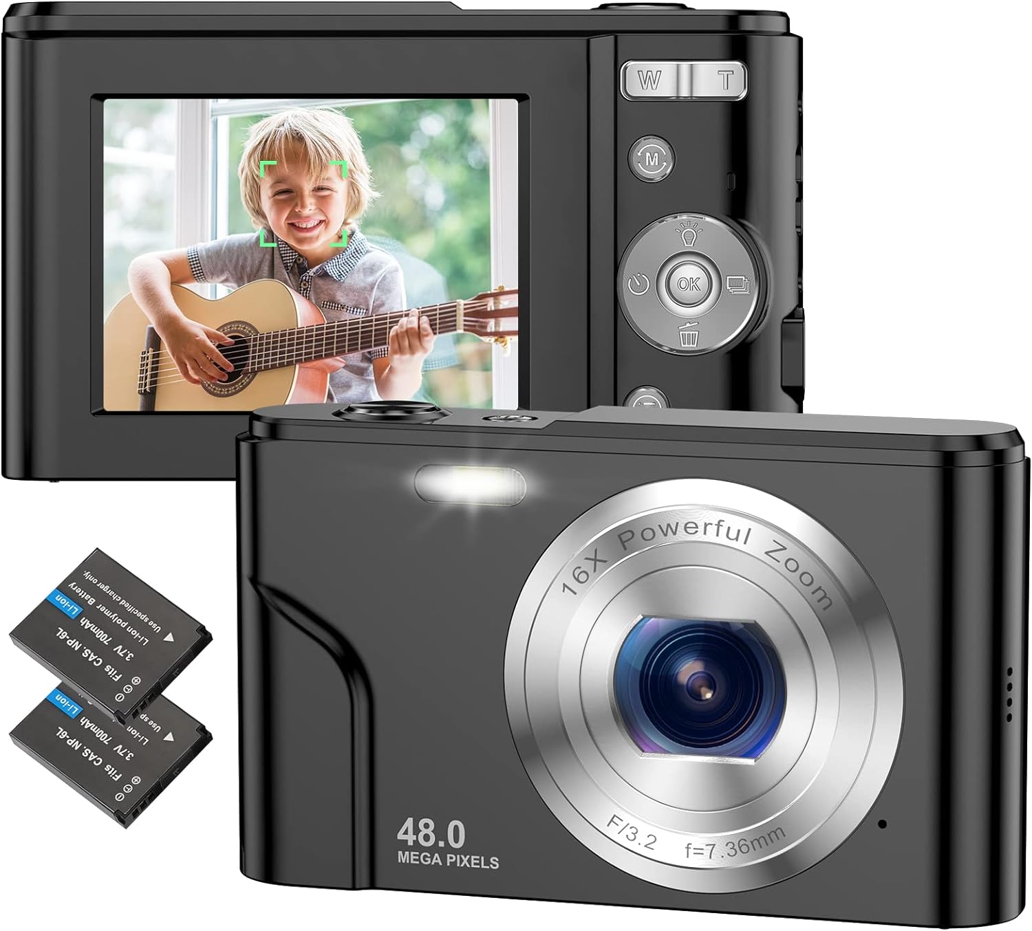 ᐉ Цифрова фотокамера Bofypoo DC301 48 MP Чорна (P101NR3Y)