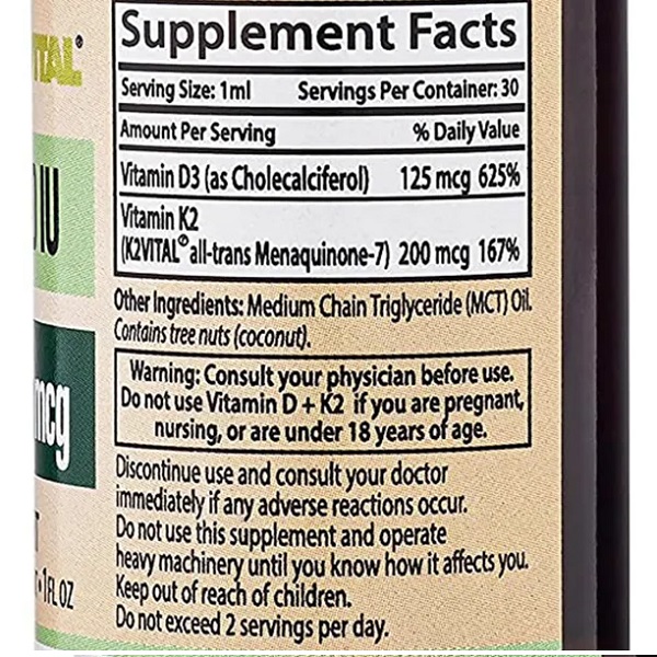 ᐉ Комплекс Витамин D3+K2 Double Wood Supplements D3 5000 IU K2 200 mcg ...